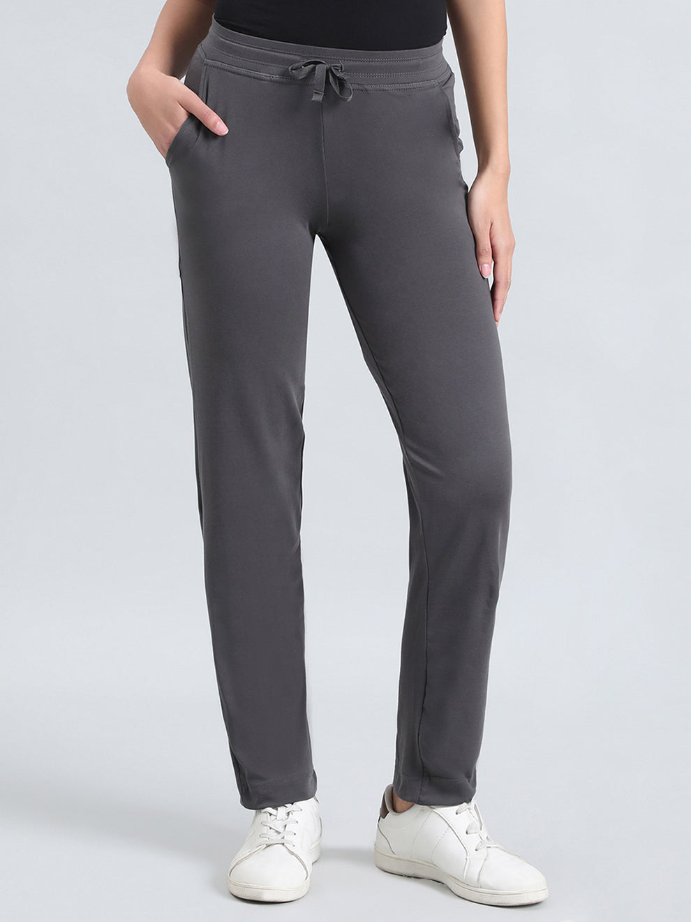 Silver Grey Cotton Stretch Track Pant – Go Colors India