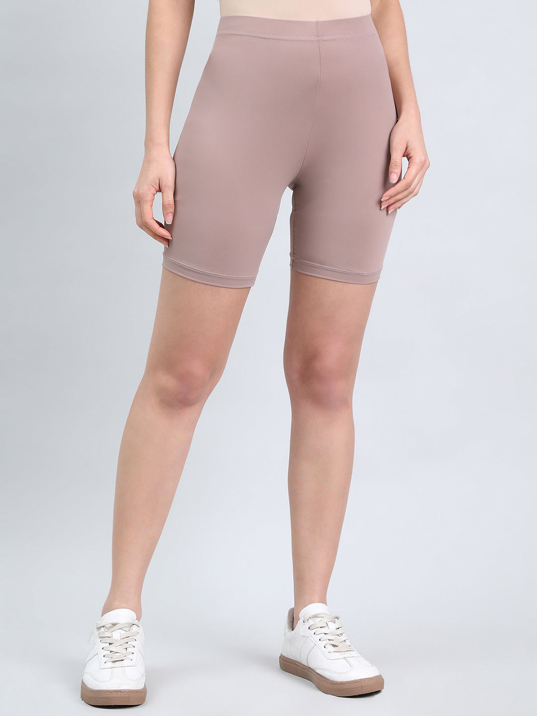Light Brown Knit Seamless Cycling Shorts – Go Colors India