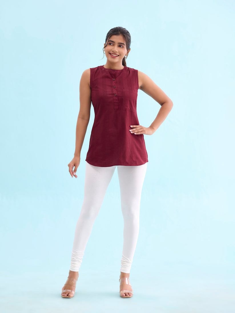 Cream Cotton Stretch Churidar - Plus Size – Go Colors India