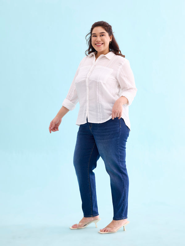 Blue Denim Skinny Jeans – Go Colors India