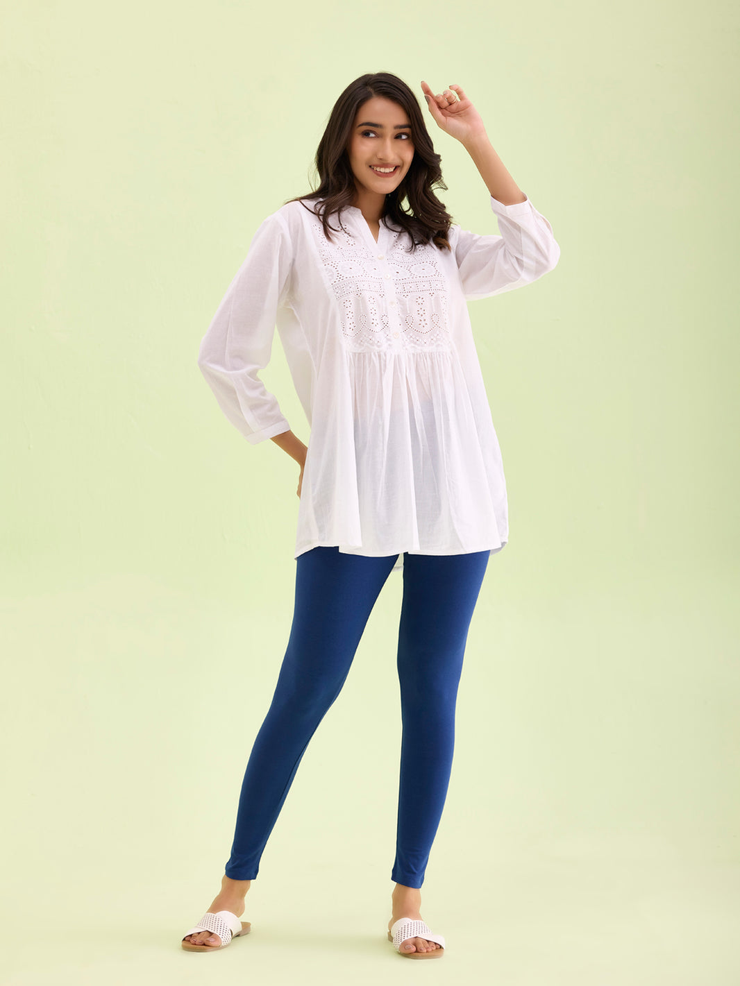 Buy Solid Light Blue Denim Jeggings for Girls - Go Colors – Go Colors India